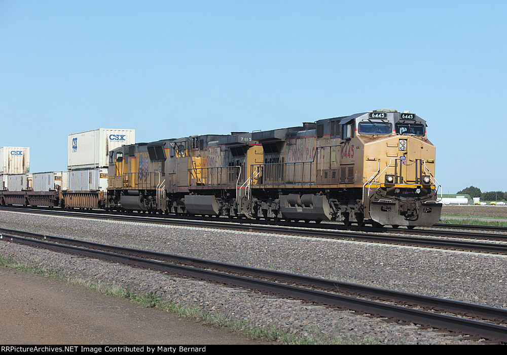 UP 6445 and 7115 Eastbound